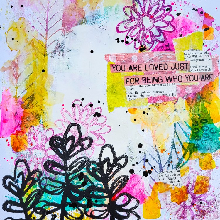 Layered Art Journal Page with Inks, Stamps and Stencil – Video Tutorial ...