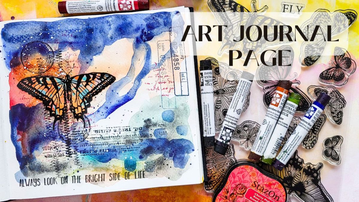 Art Journal Page with Daniel Smith Watercolor Sticks – Susanne Rose Art